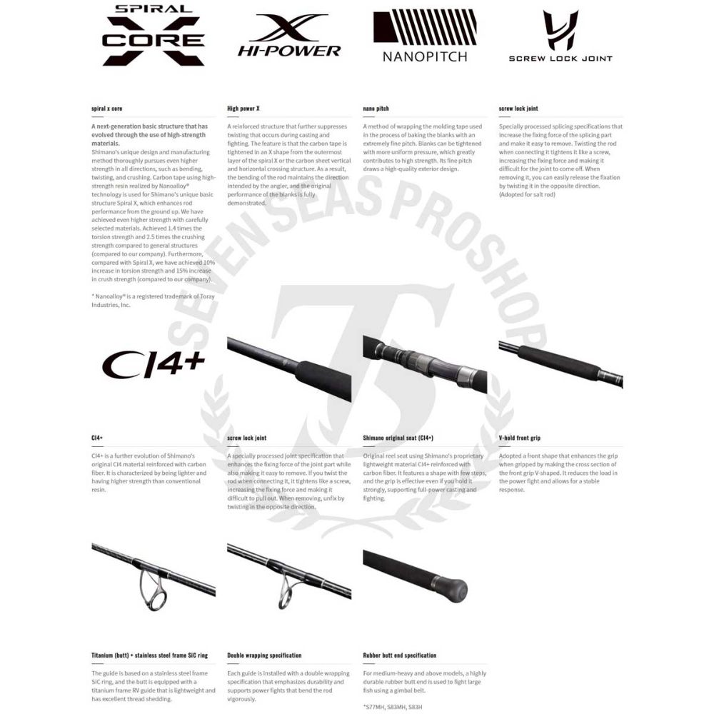 Shimano Ocea Plugger Flex Drive *22 S83MH (Spinning)*คันสปินนิ่ง/แคสทะเล - 7 SEAS PROSHOP (THAILAND)