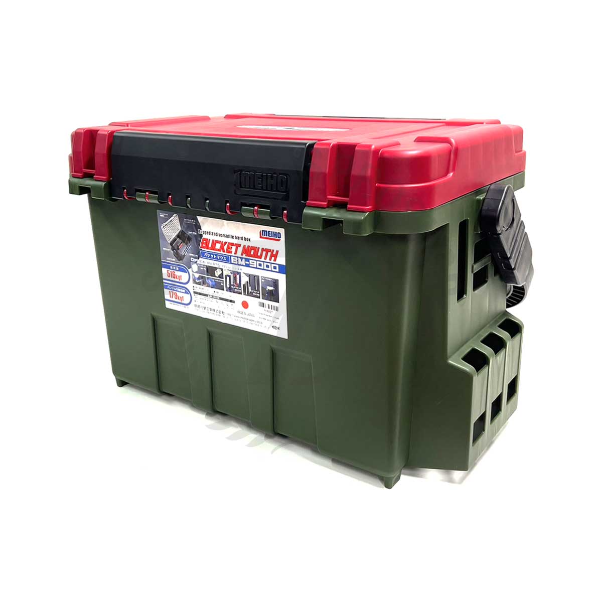 Versus/Meiho Bucket Mouth 9000 Tackle Box Limited Color Red-Green*กล่อง ...
