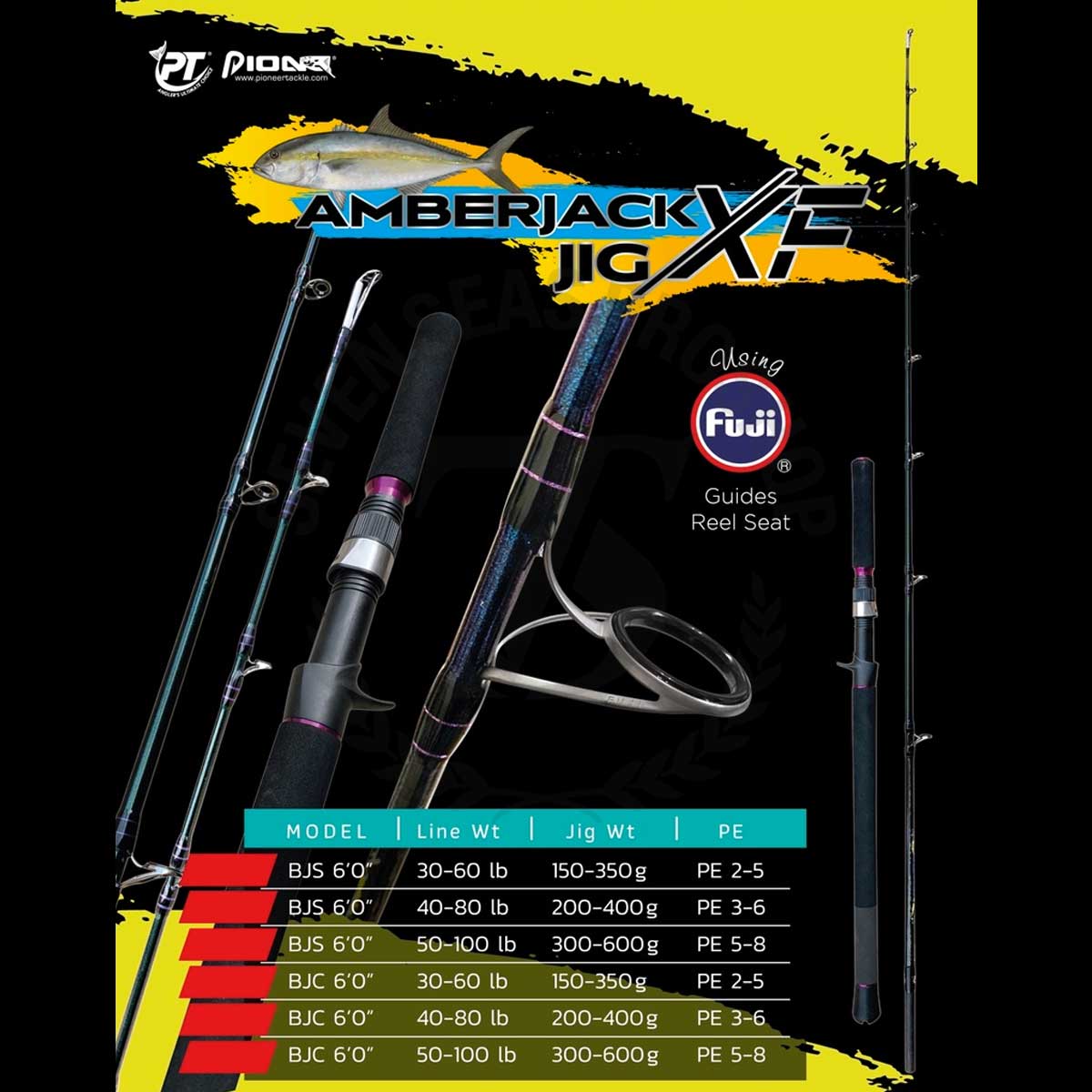Pioneer Amberjack Jig XF BJC602 50-100lb (Baitcasting)*คันจิ๊กกิ้ง - 7 ...