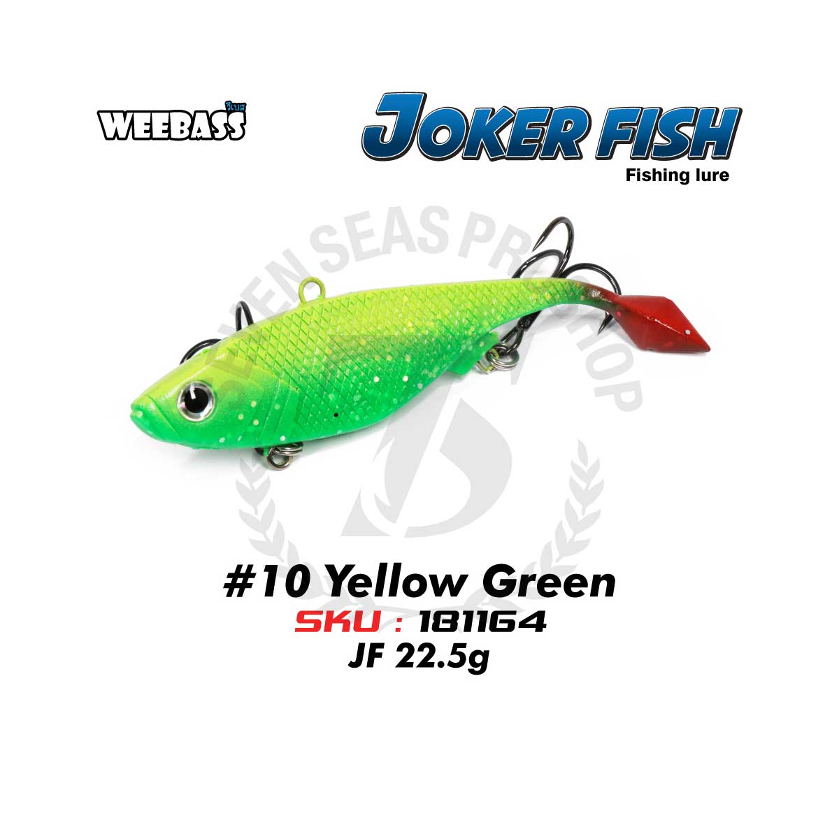 Weebass Joker Fish JF 22.5g 10-Yellow Green*เหยื่อปลายาง - 7 SEAS ...
