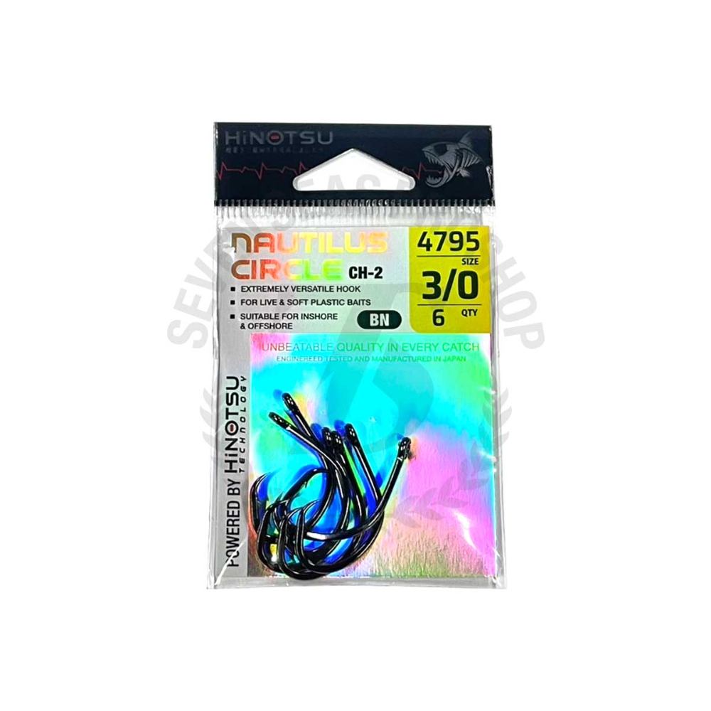 HINOTSU Nautilus Circle CH-2 4795 #3/O*เบ็ดเซอร์เคิล - 7 SEAS PROSHOP ...
