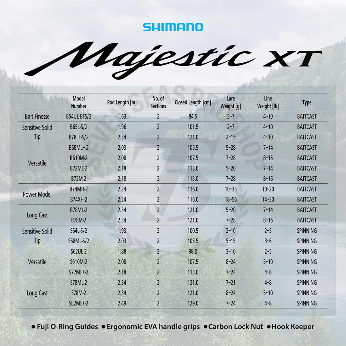 Shimano Majestic XT Sensitive Solid Tip #S68ML-S/2 (Spinning)*คันสปินนิ่ง - 7 SEAS PROSHOP ...