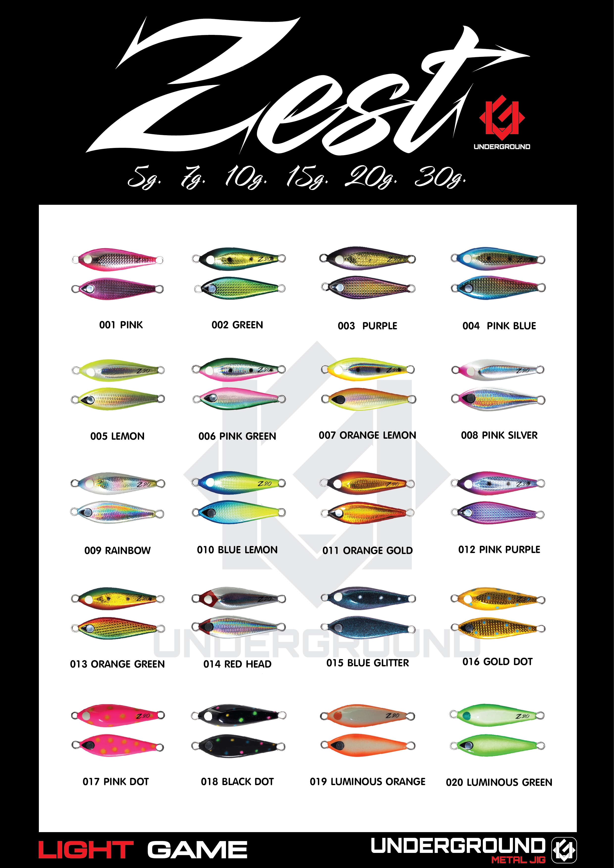 Underground Metel Jig Micro Jig Shore Game Zest 30g #Pink-Purple*เหยื่อ ...