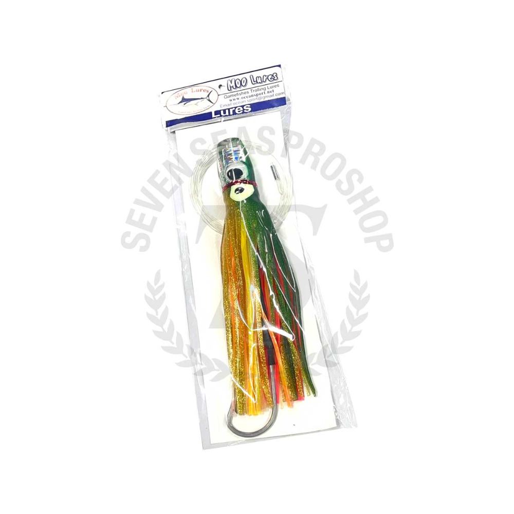 Moo Lures Hollow Point Lures 24cm Green/Gold+Pink/Yellow*เหยื่อทรอลลิ่ง ...