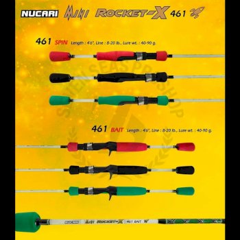 Nucari Mini Rocket-X 461 Bait Red (Baitcasting)*คันเบทแคสติ้ง - 7 SEAS PROSHOP (THAILAND)