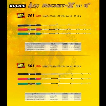 Nucari Mini Rocket-X 301 Spin Black (Spinning)*คันสปินนิ่ง - 7 SEAS PROSHOP (THAILAND)