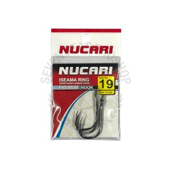 Nucari Iseama Ring Super High Carbon Hook #19*เบ็ดอิเซอะมะ - 7 SEAS PROSHOP (THAILAND)